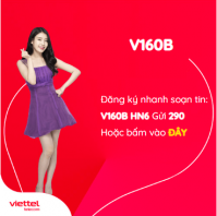 Gói V160B Viettel 160K Có 120Gb+ Free Gọi